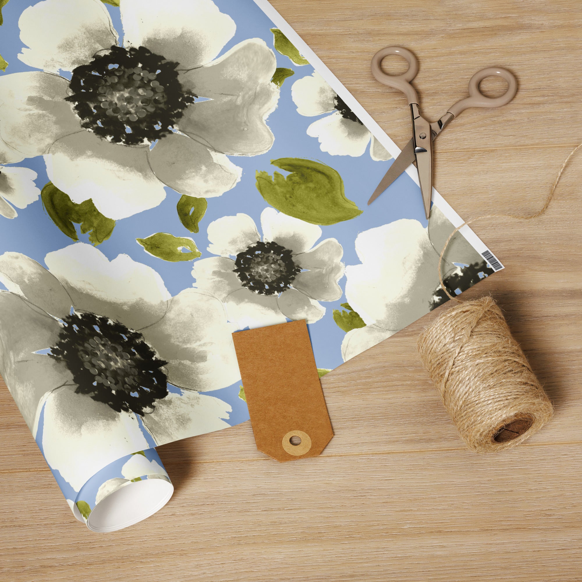 Poppies Wrapping paper roll – Snowberry Moon
